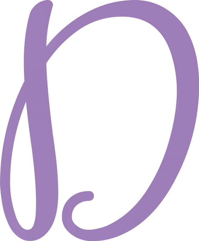 Acrylic Sign Letter, Plastic Blank D Script, 6'' Tall Lavender Alphabet ...