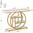 Finmind 41.3" Console Table, Modern 4-Tier Sofa Table Entryway Table ...