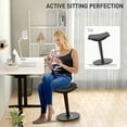 HOMCOM Mesh Ergonomic Wobble Stool for Standing Desks, with Rocking ...