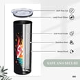 20 oz Stainless Steel Insulated Tumbler - Vibrant Flame Design with ...