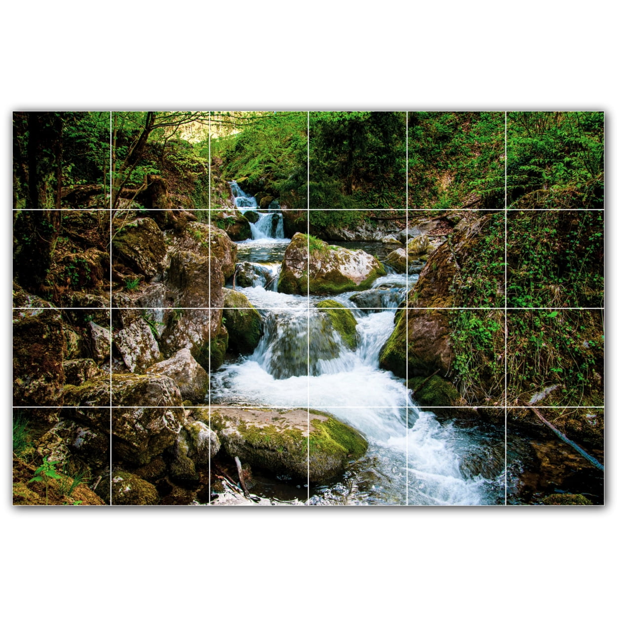 Picture-Tiles.com: River Ceramic Tile Wall Mural WAL500916-64L. 48"W x ...