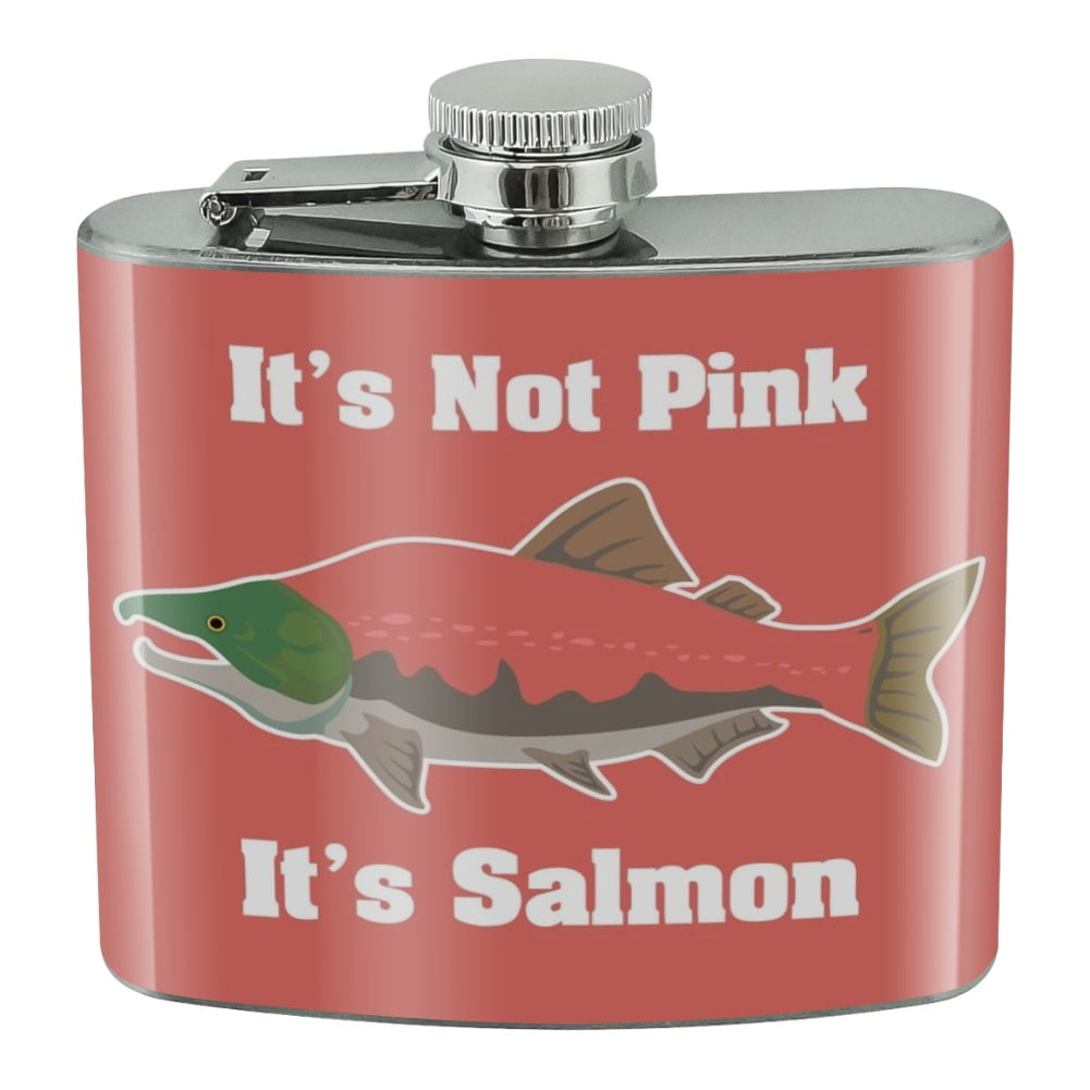 Not Pink Salmon Color Funny Stainless Steel 5oz Hip Drink Kidney Flask ...