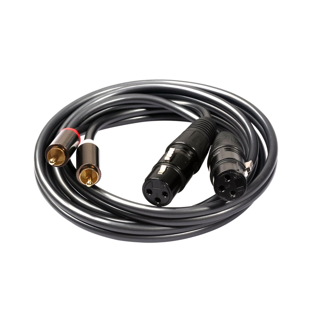 Boyijia Dual RCA Coaxial Audio Cable to 2 XLR Male Female Plug Coax ...
