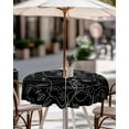 Abstract Style Round Outdoor Tablecloth, Waterproof Table Cloth Cover ...