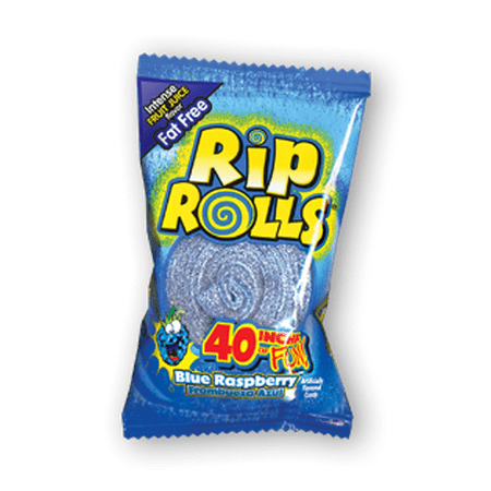 Rip Rolls, Blue Raspberry Gummi Rolls, 1.4 Oz, 24 Ct - Walmart.com