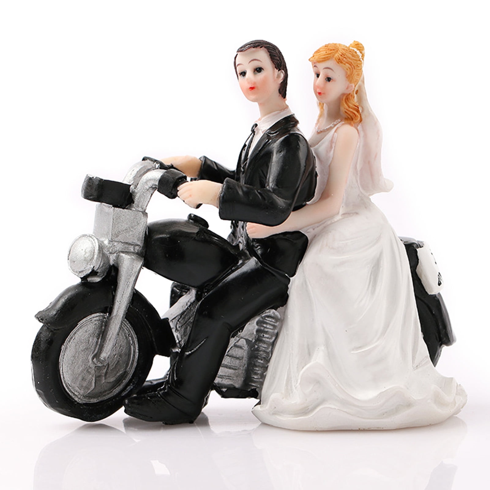 Buy Windfall Wedding Cake Toppers - Bride Groom on Motorcycle Cake ...