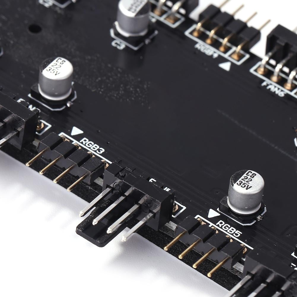 Divisor multidireccional de 1 a 8 RGB PWM HUB 12V/4 pines para placa base de ventilador (SATA ...