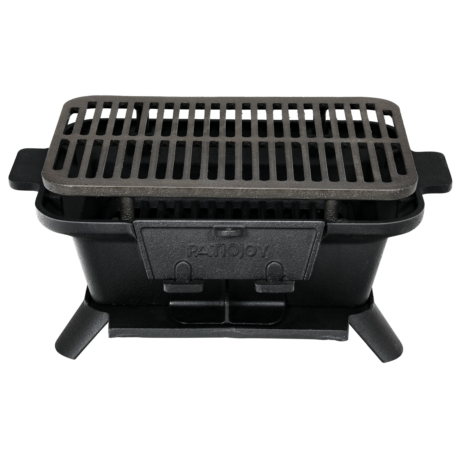 Topbuy Portable Heavy Duty Cast Iron Charcoal Grill Tabletop BBQ Stove ...
