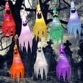 Outdoor Patio Decor: 8 Pcs 24” Light-up Hanging Ghosts with Witch Hat ...
