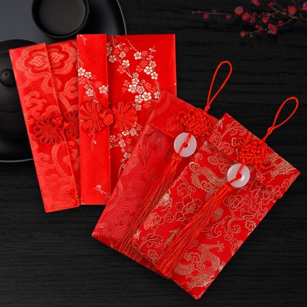 Feng Shui Import Chinese New Year Money Envelope, 4.5" x 3", Red, 40 ...