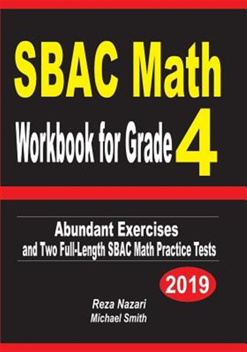Pre-Owned SBAC Math Workbook for Grade 4: Abundant Exercises and Two ...