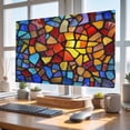 Blue Red Yellow Elastic Indoor TV Cover 55" Dust Protector,Stretch ...