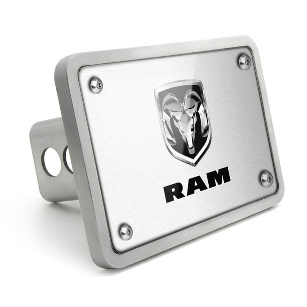 RAM Logo UV Graphic Brushed Silver Billet Aluminum 2 inch Tow Hitch ...