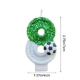 Birthday Candle, Glitter Green Soccer Number 0-9 Candle, Sports Theme ...
