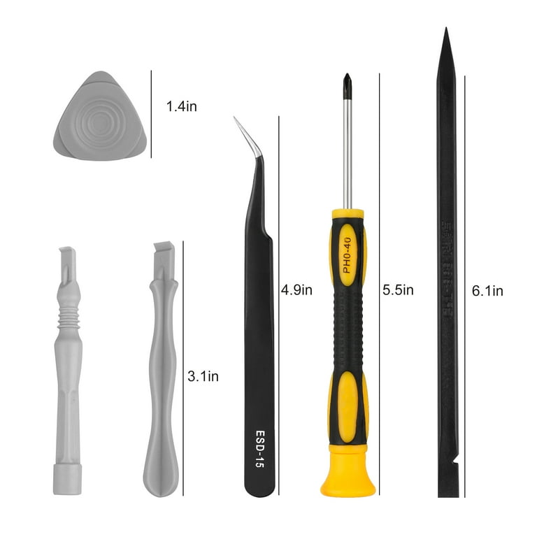 TSV 9 in 1 T9 PH0 PH1 Torx Screwdriver Repair Tool Set Fit for Xbox One Xbox 360 PS5 PS4 Controller TR9 Torx Security Screwdriver Pry Tweezers
