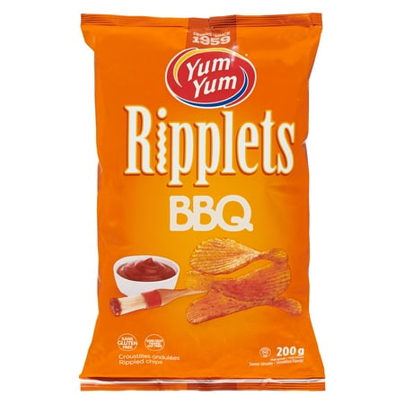 Yum Yum Ripplets chips BBQ 200g | Walmart Canada