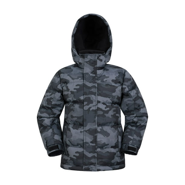 Mountain Warehouse Kids Snow Jacket Printed Water Resistant Ripstop ...