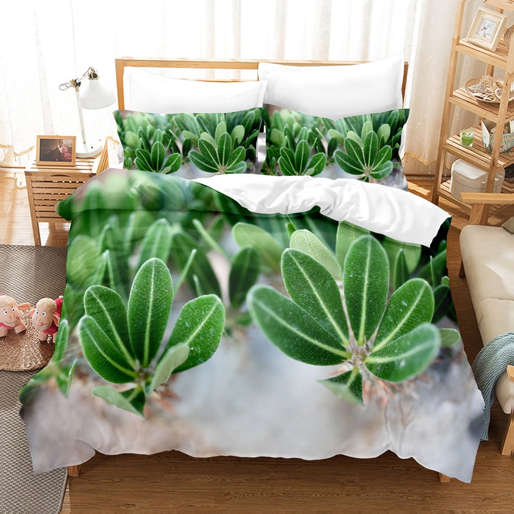 Lightweight Succulent Plants Pattern Bedding Bed Set King for Kids ...