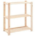 vidaXL 3-Tier Solid Pinewood Storage Rack Shelving Unit, 330.7 lb ...