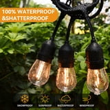 48FT Solar-Powered Outdoor String Lights With 15 Lights Commercial ...