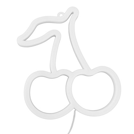 Neon Night Lamp, USB Powered Cherry Shape LED Wall Fruit Neon Sign PVC ...