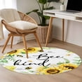 3ft Round Rug Sunflower Floral Area Rugs for Living Room Bedroom ...