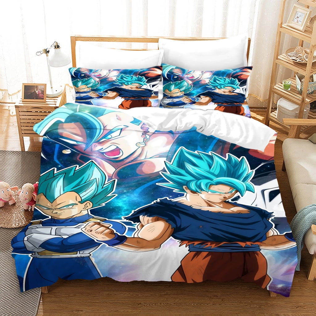 3 Pieces Anime Dragon Ball Z Bedding Bed Set Twin Size Lightweight