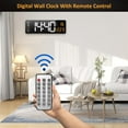 Jowenia Large Electronic Digital Wall Clock Remote Control Temp Date Week Display Power Off ...