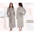 Silver Lilly Womens Robe - Plush Fleece Bathrobe - Full Length Robe with Shawl Collar - Light ...