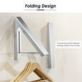 LNKOO Folding Clothes Hanger Wall Mounted Retractable Clothes Rack Home ...