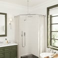 Naiture Neo-Angle Shower Curtain Rod Stainless Steel with Ceiling ...