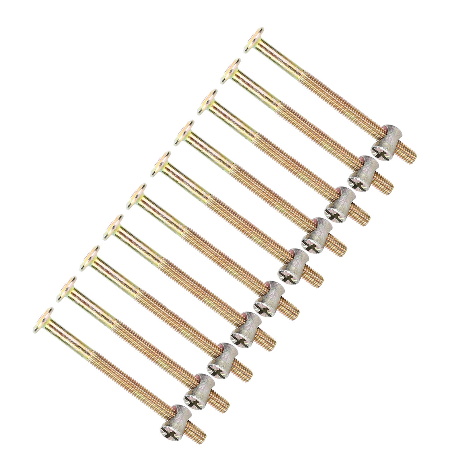 10 Uds. Pernos Para Muebles De Acero Al Carbono M6 Con Tuercas De Barril Sujetador De Conector ...