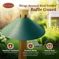 Woodlink Anti-Squirrel Guard, Metal Wrap Around Bird Feeder Baffle for ...