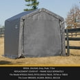Shed-in-a-Box 10x10x8ft Outdoor Storage Replacement Cover Kit, 7oz Grey ...