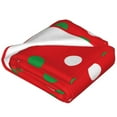 Bixox Fleece Blanket White and Green Polka Dot Pattern Super Soft ...