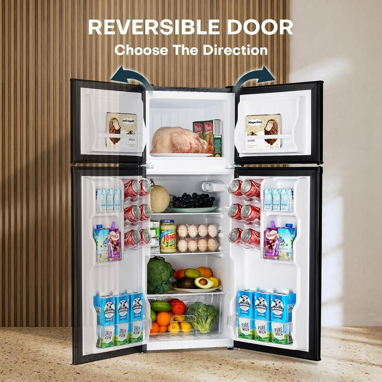 Upstreman 4.0 Cu.Ft Compact Refrigerator with Freezer Sliver Walmart
