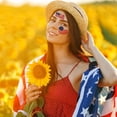 10 Pcs Patriotic Flag Face Decal Stickers, 4th Of July Self-Adhesive ...