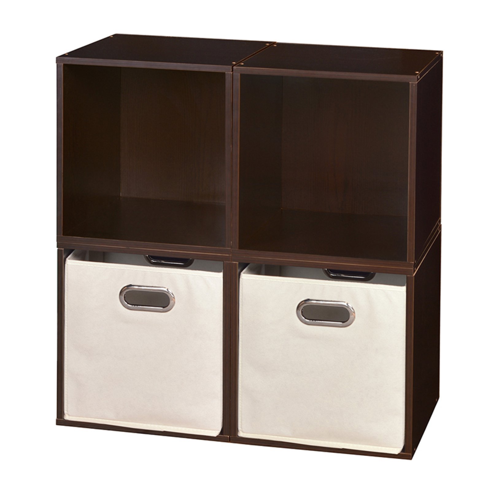 Regency Niche Cubo Four Cube Storage Unit with Two Foldable Fabric ...