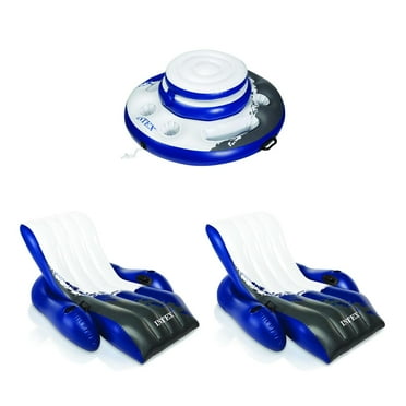 Intex Inflatable 2 Person Raft w/ Intex 1-Person Inflatable Tube (2 ...