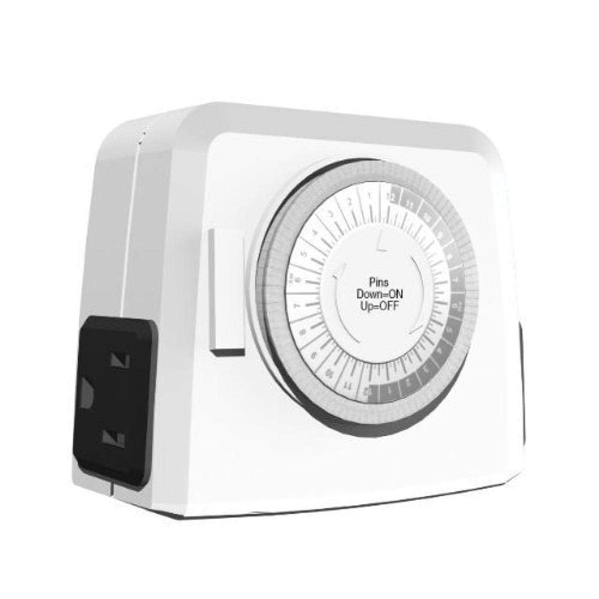 Temporizador mecánico Stanley 31199 TimeIt Twin de 2 salidas con ...