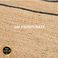 DN HANDICRAFT Rectangle Shape Scallop Pattern Jute Bohemian Style ...