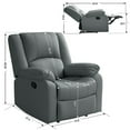 NEW Large SOPAT Manual Recliner Chair, Overstuffed Leather Living Room ...
