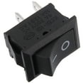 2x 12V Mini Black Square Rocker Power Button, ON/OFF Electrical Switch ...
