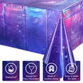 3Pcs Iridescent Galaxy Tablecloths Disposable Plastic Rectangle Table ...