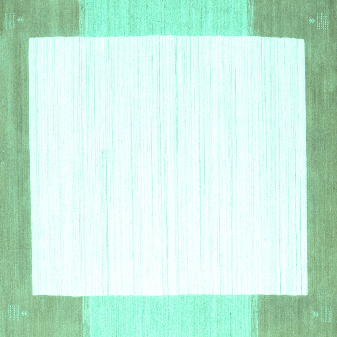 Ahgly Company Machine Washable Indoor Square Solid Turquoise Blue ...