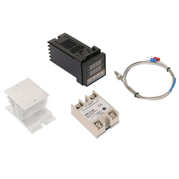 Controller Digital PID Thermostat Set Thermocouple Heat Sink Relay Temperature Controller Set ...