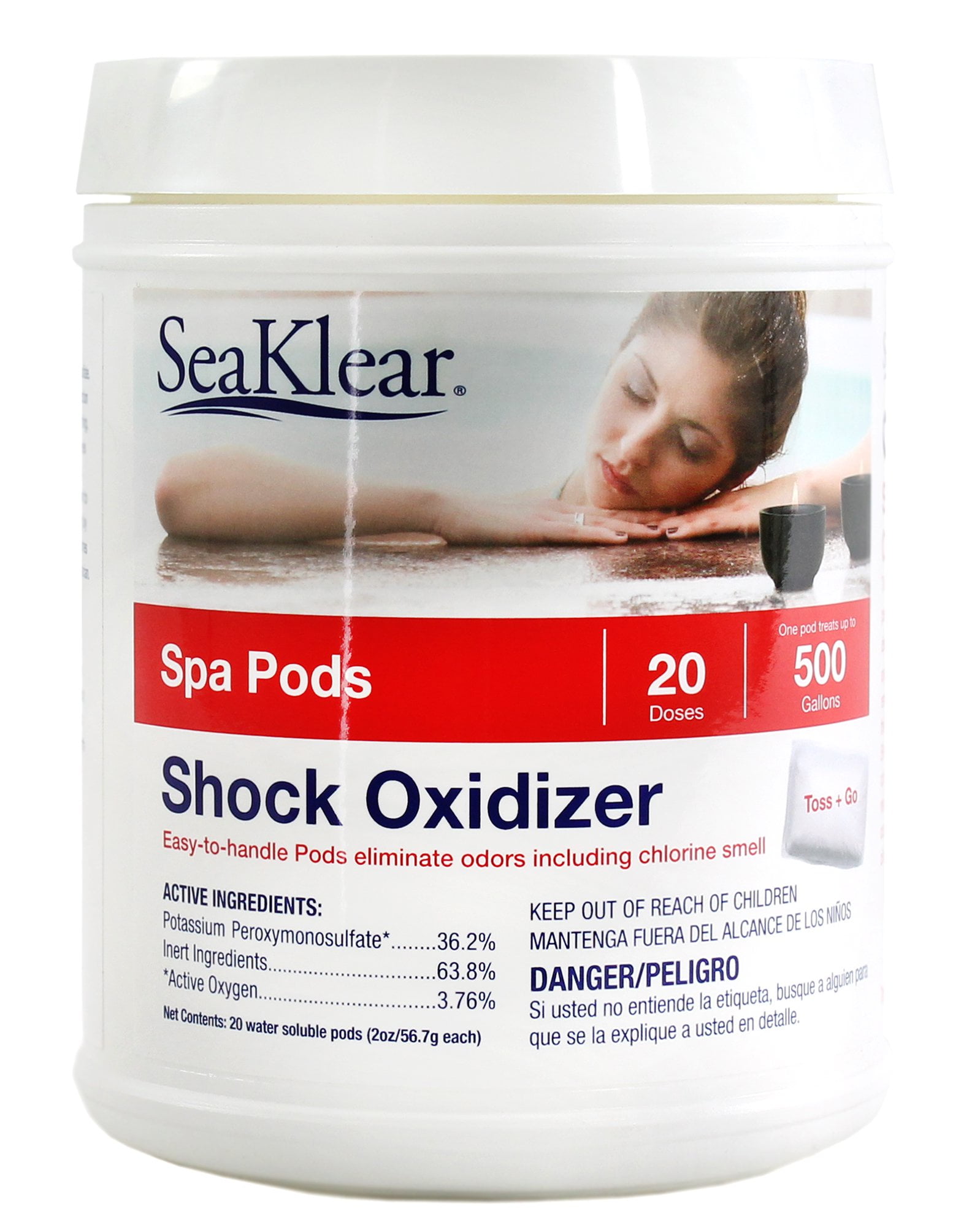 SeaKlear 1160051 Spa Hot Tub Pods Quick Dissolving Shock Oxidizier - 20 ...