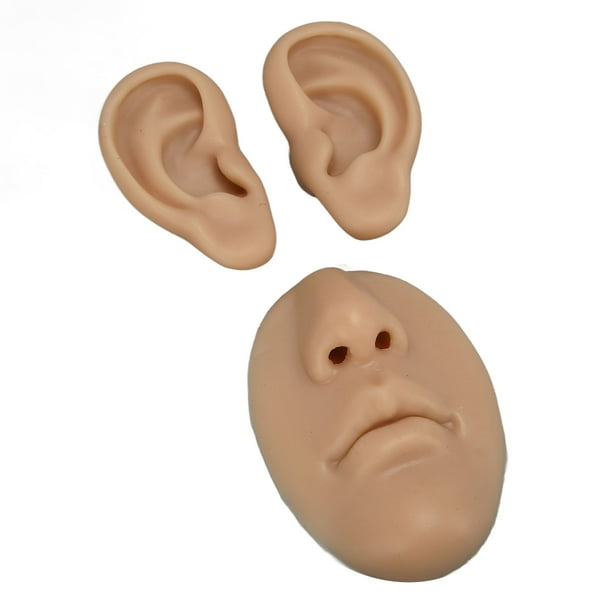 Practice Nose Mouth Model,Silicone Ear Model Novice Silicone Nose Mouth ...