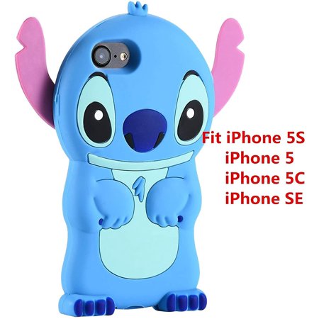 Cases For Iphone 5s 5c 5 Case, Lilo Stitch Cute 3d Cartoon Unique Soft ...