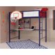 Powell Twin Loft Bed with Study and Basketball Hoop, Blue - Walmart.com